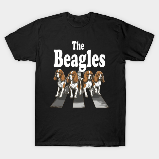 The Beagles - Funny Dog Abbey Road Parody Art - Beagle - T-Shirt ...