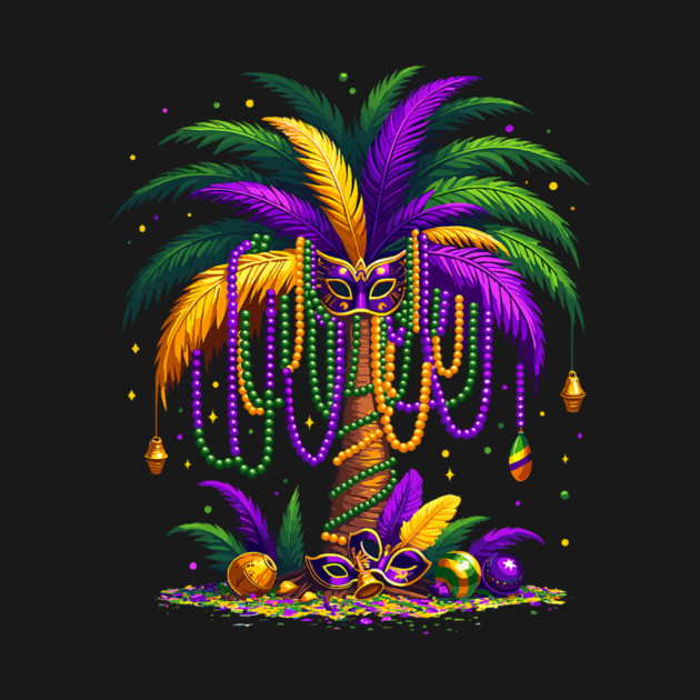Party Mardi Gras Palm Tree Holiday Trip Hawaiian Tropical - Mardi Gras ...