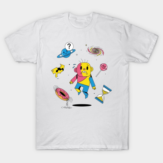 Confused Space Kid Doodle - Cute Cartoon Illustration - T-Shirt | TeePublic