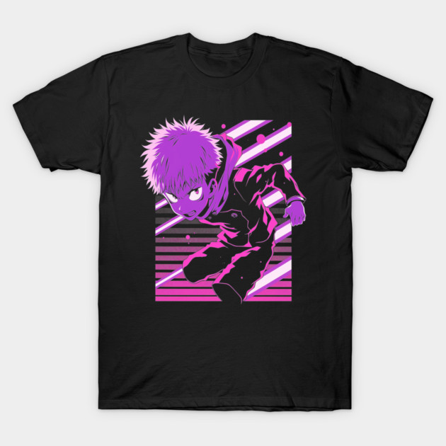 Yuji Itadori Pink Purple Art - Jujutsu Kaisen - T-Shirt | TeePublic