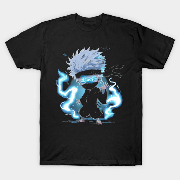 Chibi Character Emitting Blue Energy Power - Chibi Art - T-Shirt ...