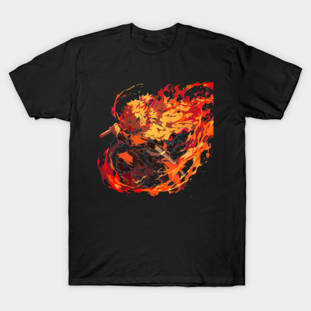 Kyojuro Rengoku Flame Hashira Art - Kyojuro Rengoku - T-Shirt | TeePublic