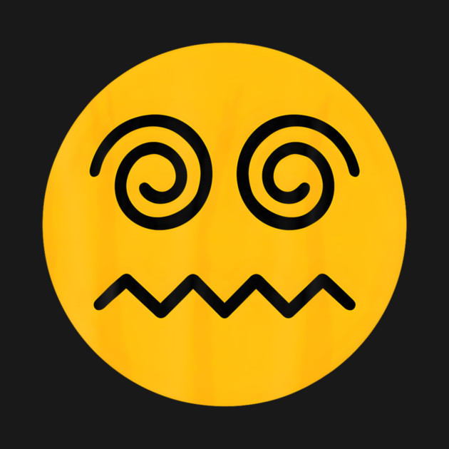 Emoticon Dizzy Face With Spiral Eyes - Funny Emoticon Face - T-Shirt ...