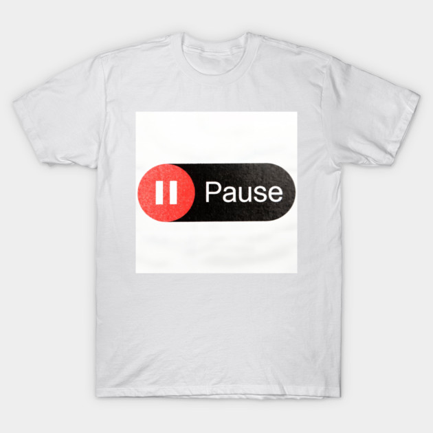 Digital Break: Minimalist Red and Black Pause Button Graphic - Media ...
