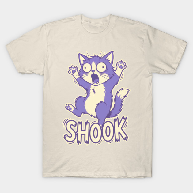 Shook – Surprised Funny Cat Meme - Meme Cat - T-Shirt | TeePublic
