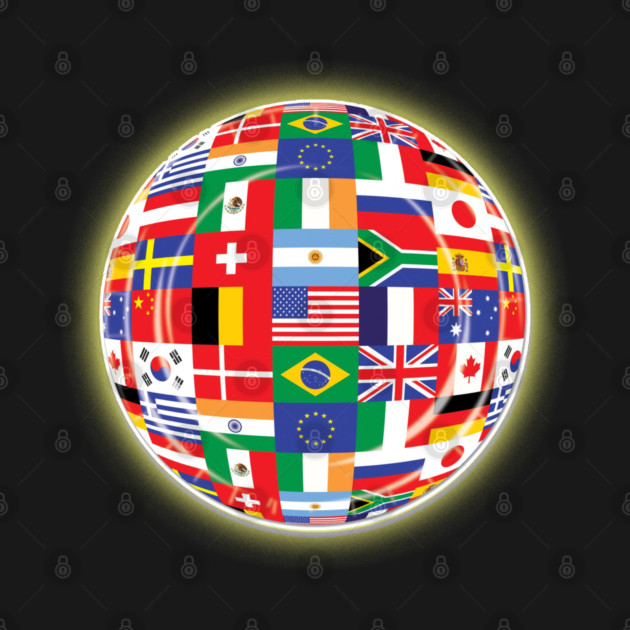 Unity Flag Globe - Olympics - T-Shirt | TeePublic