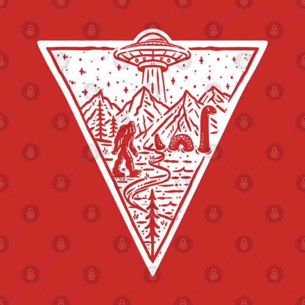 Cryptid Triangle-Vintage Camping - Cryptid - T-Shirt | TeePublic