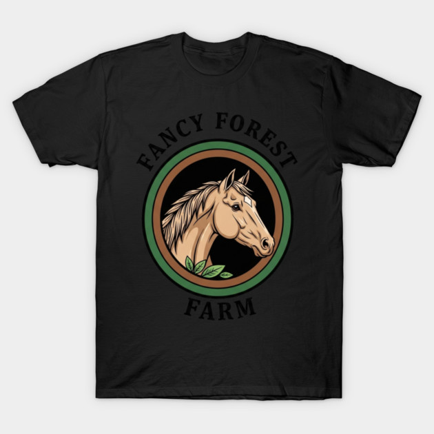Fancy Forest Farm Beautiful Tan Horse with Leaves Graphic Farm Apparel ...