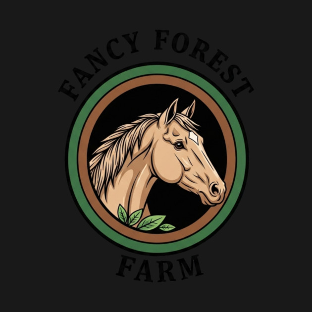 Fancy Forest Farm Beautiful Tan Horse with Leaves Graphic Farm Apparel ...