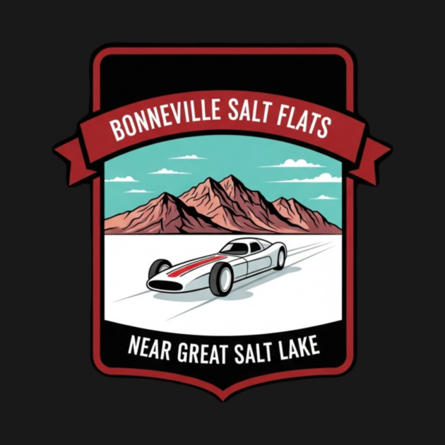 Retro Bonneville Salt Flats Near Great Salt Lake Hot Rodding Race Car ...