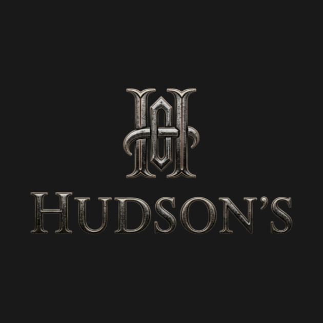 Hudson's Text Old English Letter Grunge Font Apparel Retro Style ...