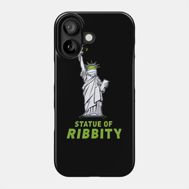 Statue Of Ribbity Frog Liberty Parody - Funny Meme Parody - Phone Case ...