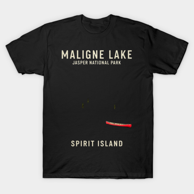 Maligne Lake Jasper National Park Spirit Island with Canoe Retro ...