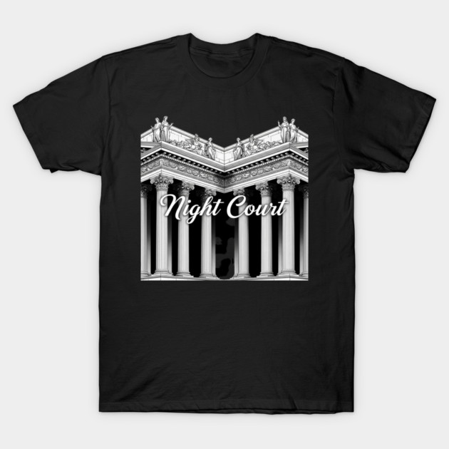 Night Court Graphic with Neoclassical Architecture Fantasy Buildings ...