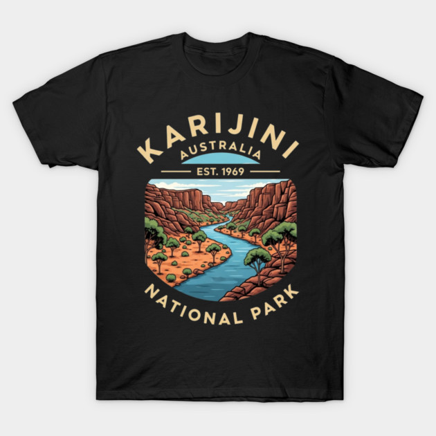 Karijini Australia National Park Est. 1969 Retro Nature Landscape ...