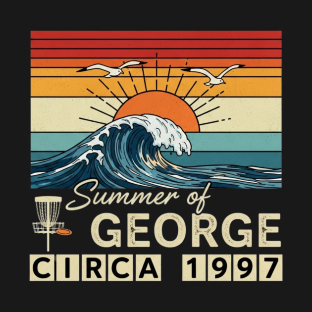 Retro Summer of GEORGE Circa 1997 Disc Golf Sunset and Wave Apparel ...