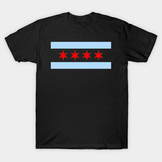 y Chicago Flag Grey Small - Chicago Flag Gray - T-Shirt | TeePublic
