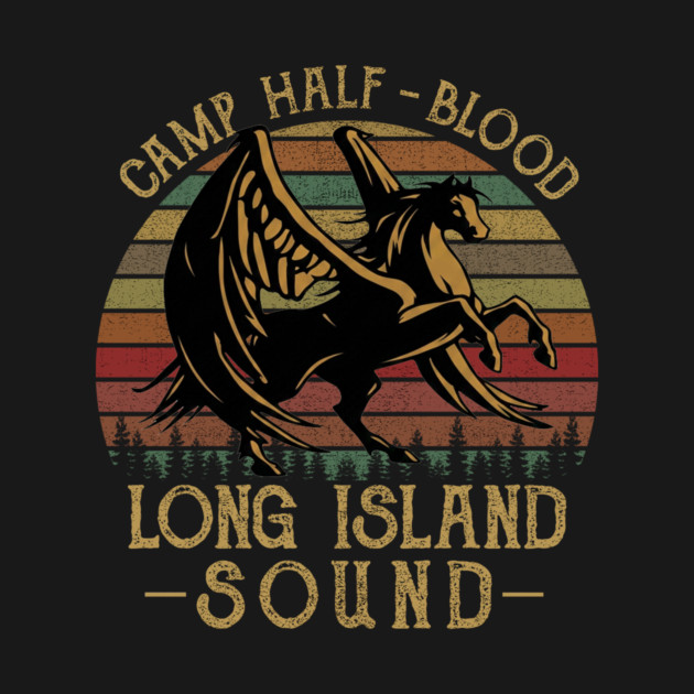 Camp Half Blood Long Island Sound Vintage Retro - Camp - T-Shirt ...