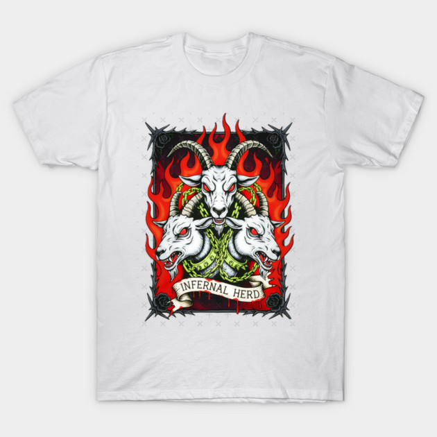 Three Headed Goat Demon - Three Headed Goat Demon - T-Shirt | TeePublic