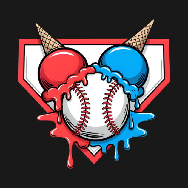 Baseball Ice Cream - Baseball Mom - T-Shirt | TeePublic