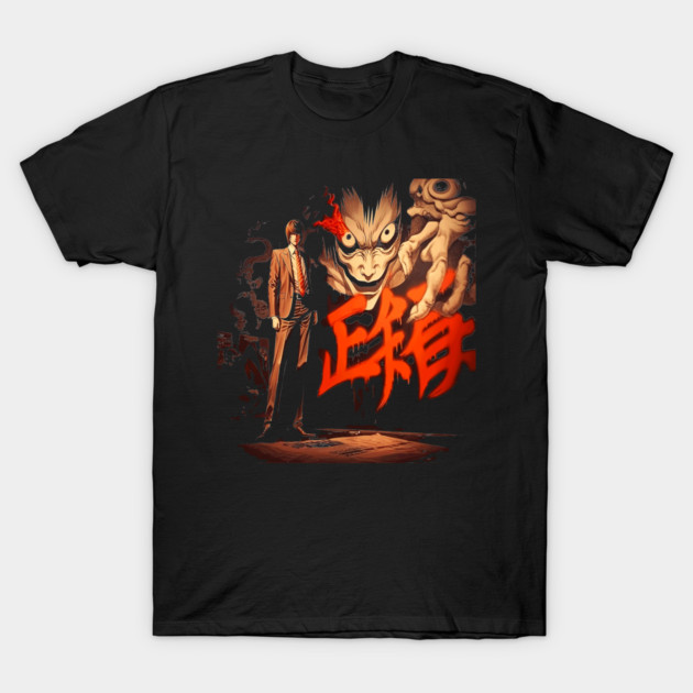Light Yagami with Ryuk Death Note - Light Yagami - T-Shirt | TeePublic