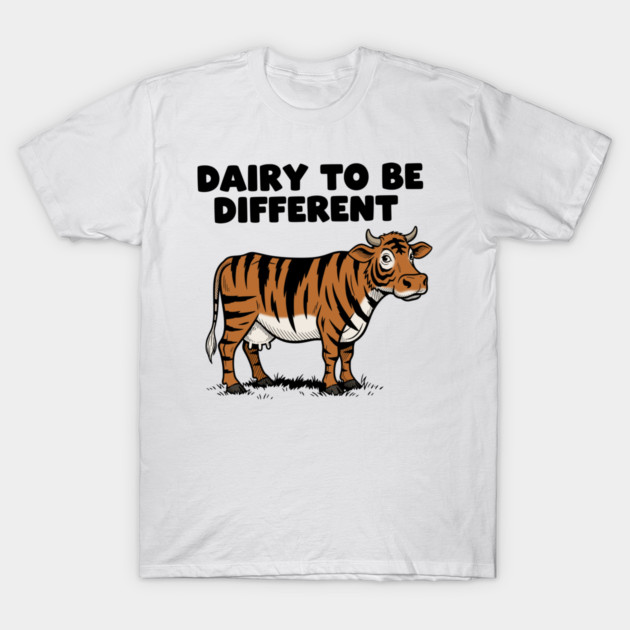 Dairy to Be Different – Tiger Cow Pun Illustration - Dairy To Be ...