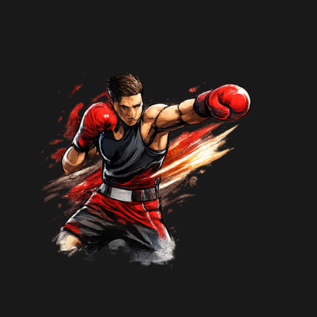 Boxing design cartoon - Boxing - T-Shirt | TeePublic