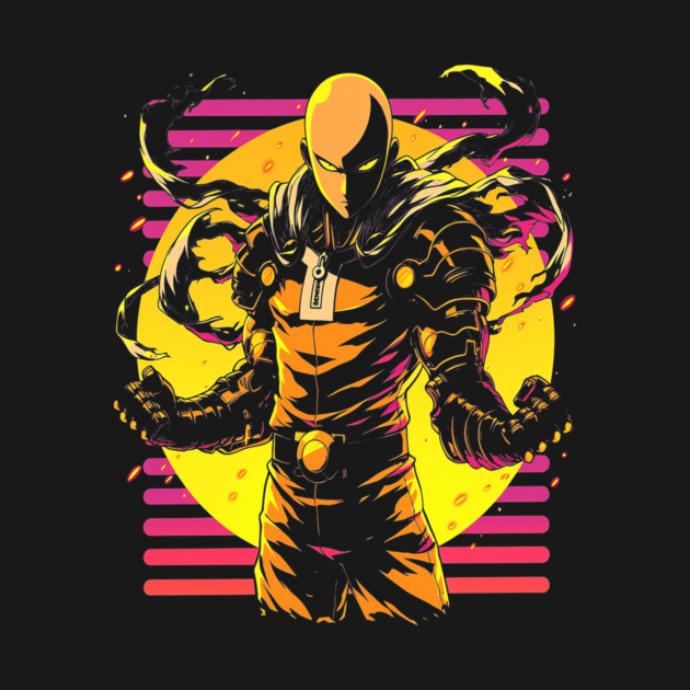 Saitama One-Punch Man Vibrant Art - Saitama - T-Shirt | TeePublic