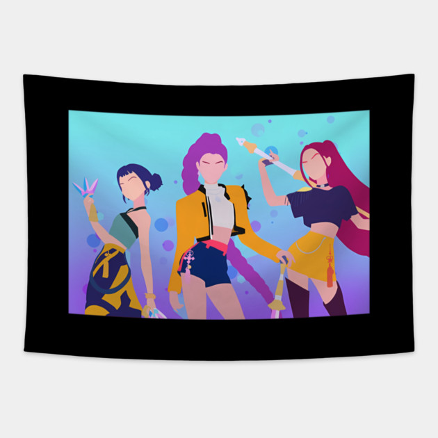 Huntrix From K-Pop Demon Hunters - Kpop Demon Hunters - Tapestry ...