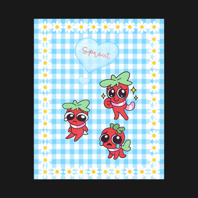 Sprout Dandy's Toons Heart Bubble Pink Ginham World - Cute Cartoon ...