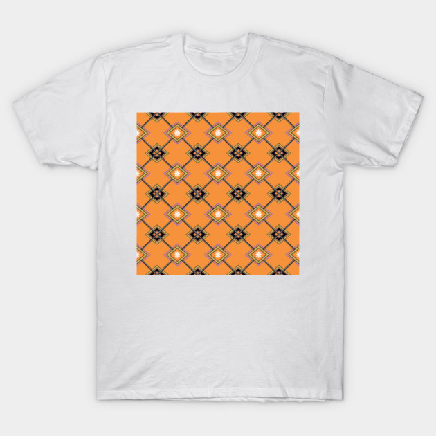 Thai Neo-Heritage Geometric Pattern (Orange) - Modern Boho - T-Shirt ...