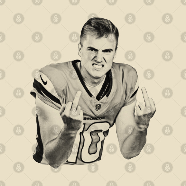 Bo nix, Angry Face Show Middle Finger - Bo Nix - T-Shirt | TeePublic