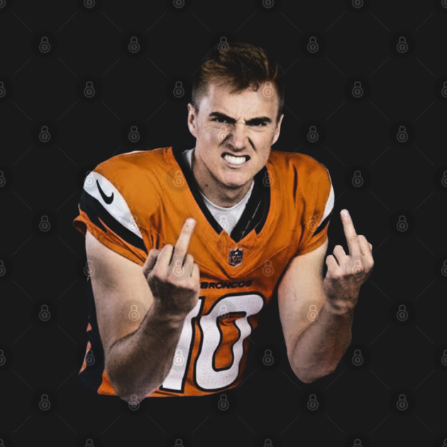 Bo nix, Angry Face Show Middle Finger - Bo Nix - T-Shirt | TeePublic