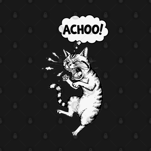 Cat Sneezing Meme with Dramatic ACHOO! - Cat - T-Shirt | TeePublic