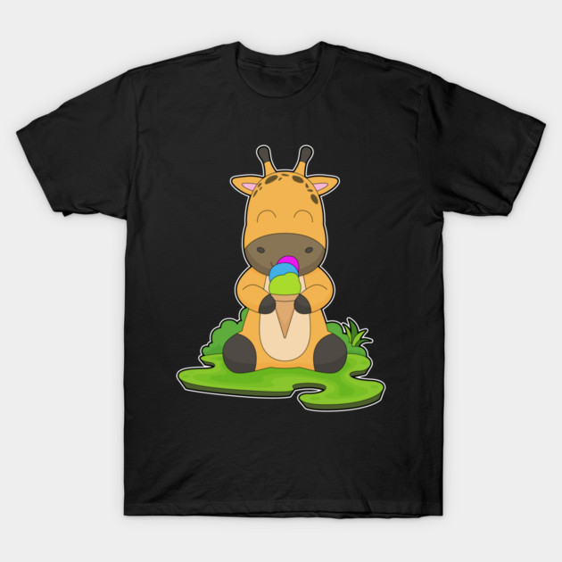 Giraffe Ice cream cone - Giraffe - T-Shirt | TeePublic