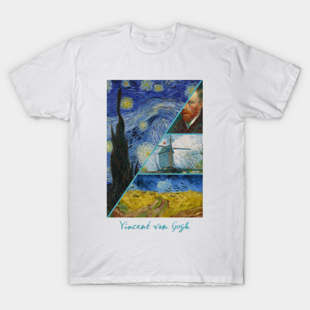 Vincent van Gogh Masterpiece Collage - Vincent Van Gogh - T-Shirt ...