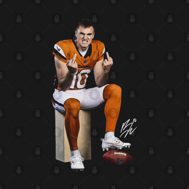 Bo Nix Flip Middle Finger - Bo Nix - T-Shirt | TeePublic