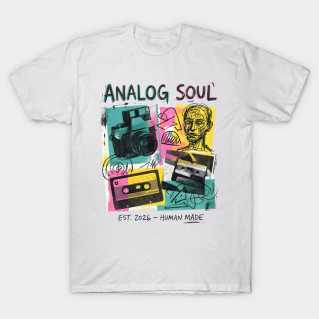 Analog Soul Est 2026 Human Made Retro Tech Collage - Retro Tech - T ...