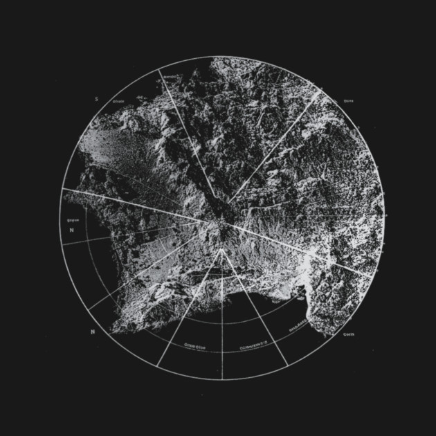 o Art Geography Space Science - Vintage Topographic Art - T-Shirt ...