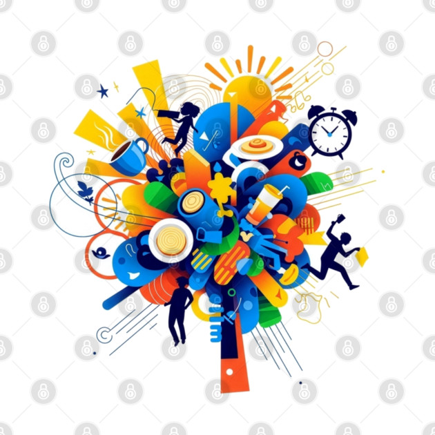 Exploding Tree of Everyday Life - Productivity Mind Map - T-Shirt ...