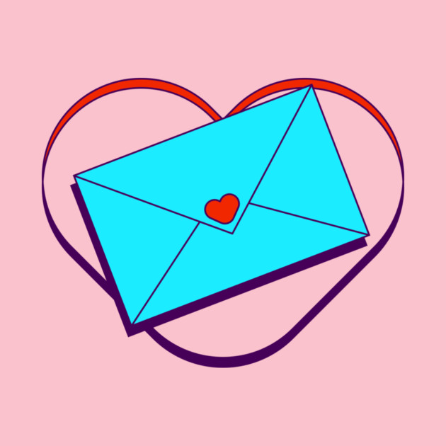 Sweet Valentine Envelope Pop Art - Love Letters - T-Shirt | TeePublic