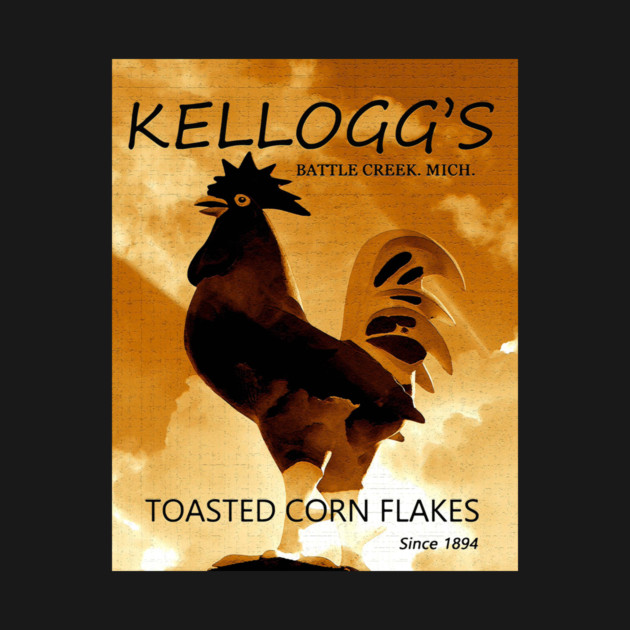 Kellogg's Corn Flakes Vintage Box Art - Cereal Box - T-Shirt | TeePublic
