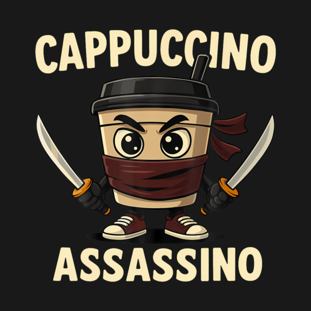 Italian Brainrot Cappuccino Assassino - Meme Culture Trend - T-Shirt ...