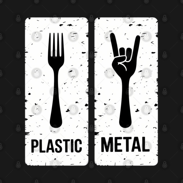 Plastic and Metal Fork Heavy Metal Rock Joke Extreme Music - Plastic ...