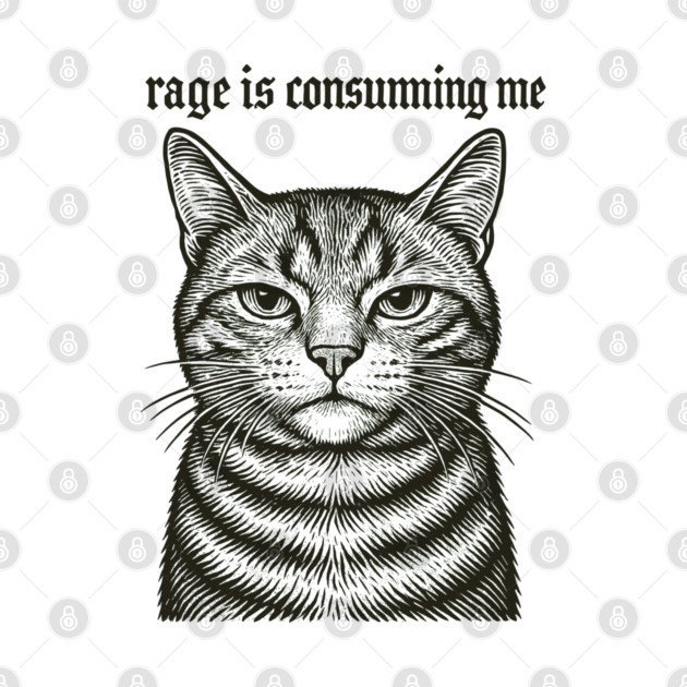 Rage is Consuming Me Silly Staring Cat Meme Funny Sarcastic - Silly Cat ...