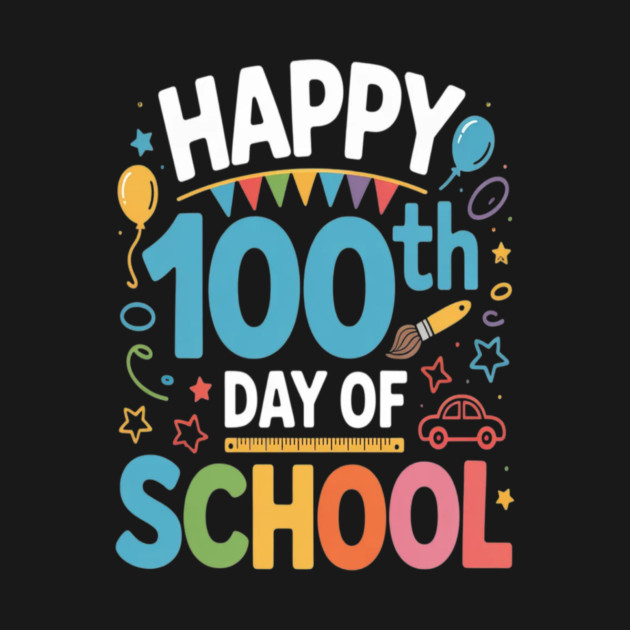 Happy 100Th Day Of School Learning Milestone - Happy 100th Day Of ...