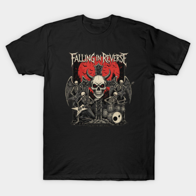 Falling in Reverse Death Metal Band Skull Design - Death Metal - T ...