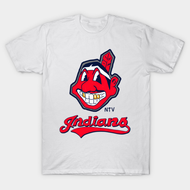 Native Indians NTV Indians Logo Remix Sketch - Indians - T-Shirt ...
