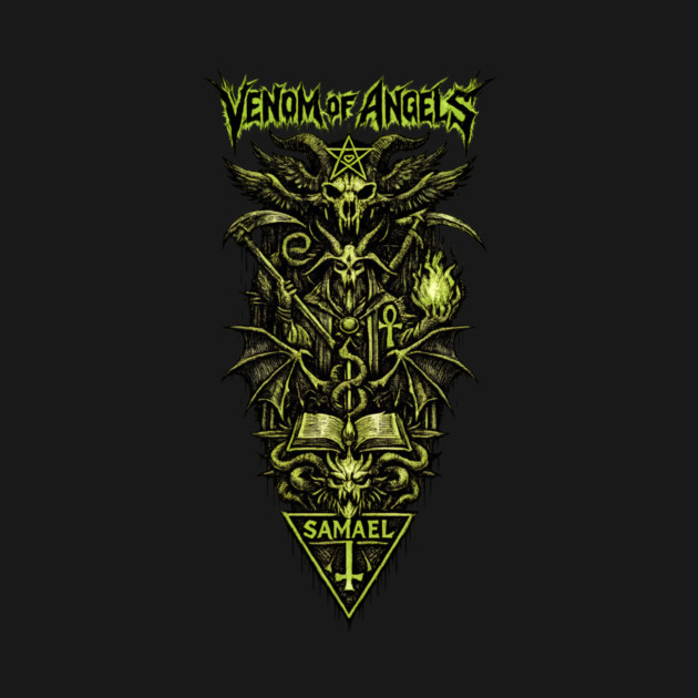 Sludge Metal Samael Dark Illustration - Occult Metal - T-Shirt | TeePublic
