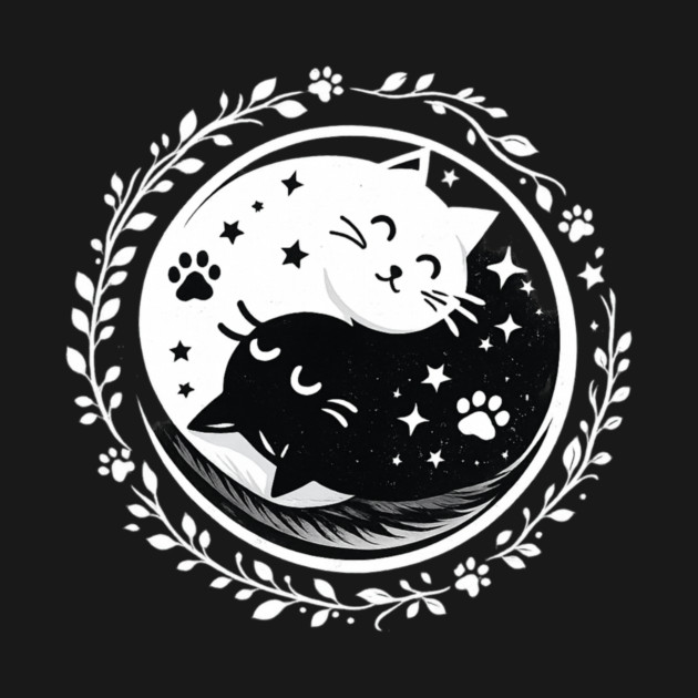 Ying Yang Cats - Ying Yang Cats - T-Shirt | TeePublic